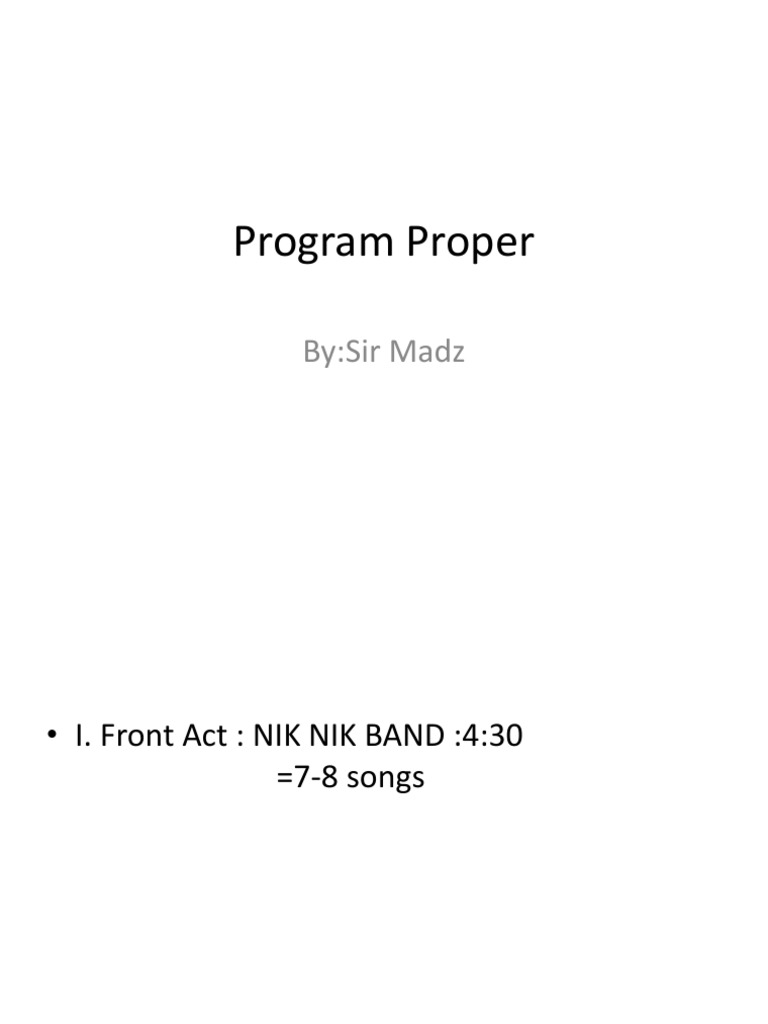 Program Proper Powerpoint | PDF