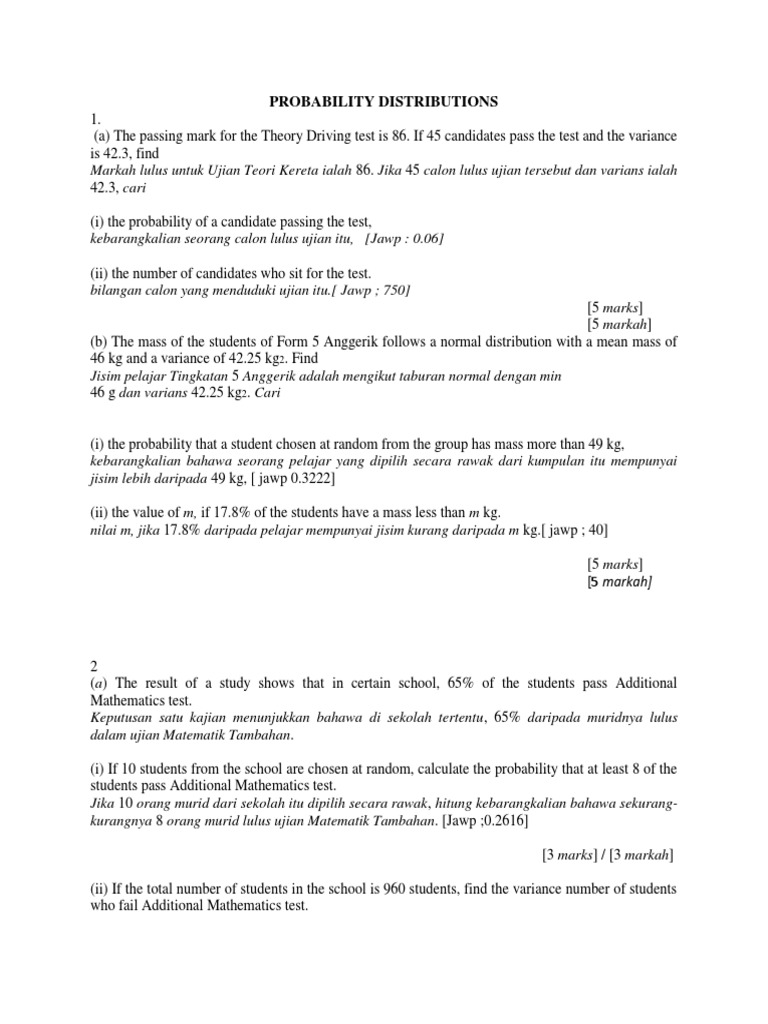 Prob Dist Bengkel | PDF