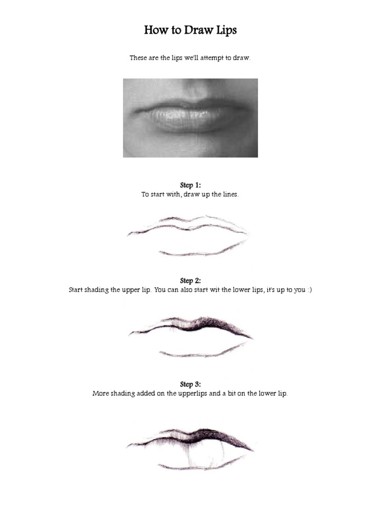 How To Draw Lips | PDF