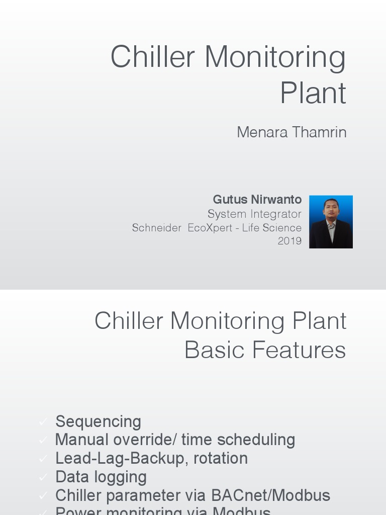 Presentasi Chiller Monitoring Plant | PDF