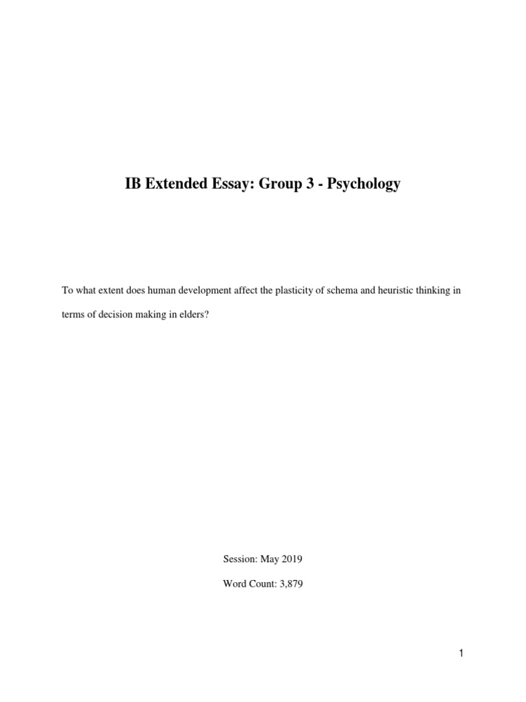 Irene Chung EE Final 2019 | PDF | Heuristics In Judgment And Decision ...