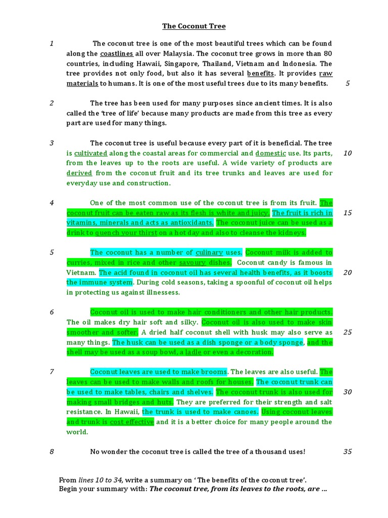 The Coconut Tree | PDF | Coconut | Trees