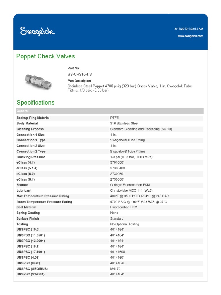 Swagelok Catalogue PDF | PDF | Valve | Stainless Steel