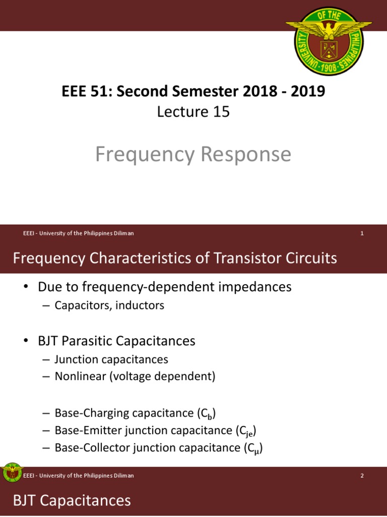Frequency Response: EEE 51: Second Semester 2018 - 2019 | PDF | Bipolar ...