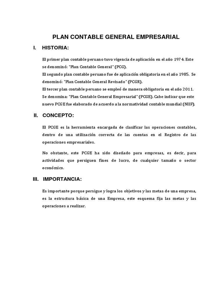 Plan Contable | PDF | normas internacionales de INFORMACION FINANCIERA ...