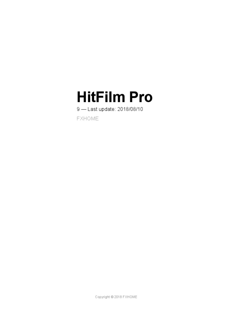 HitFilm Pro Guide PDF | PDF | 3 D Computer Graphics | Image Resolution