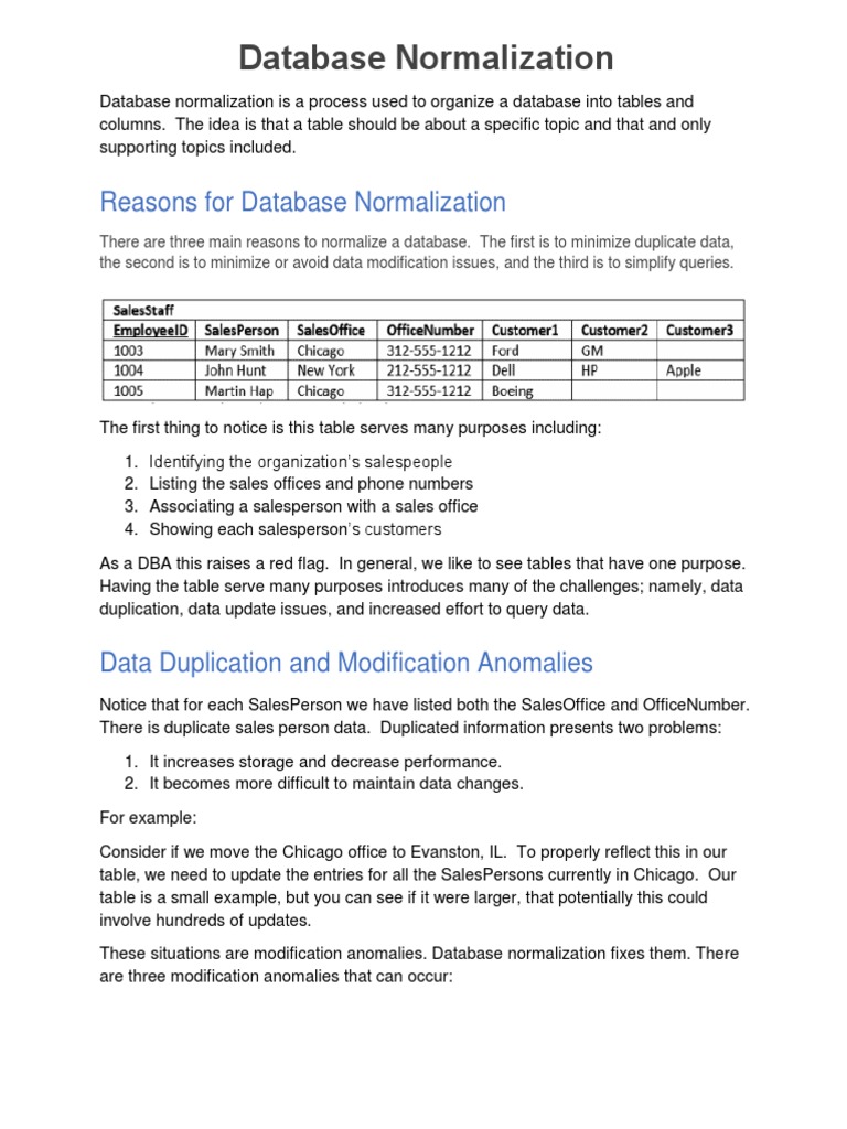 Normalization | PDF | Table (Database) | Databases Normalization | PDF | Table (Database) | Databases