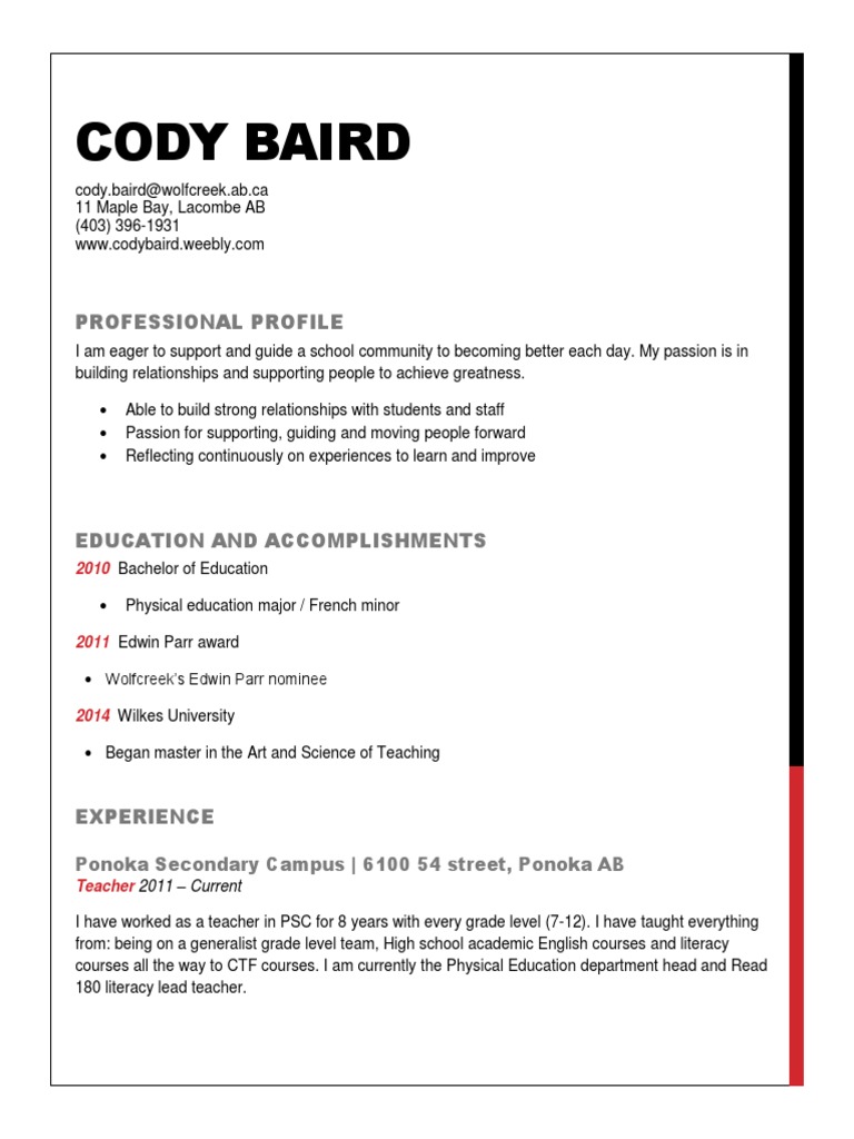 Cody Baird Resume | PDF