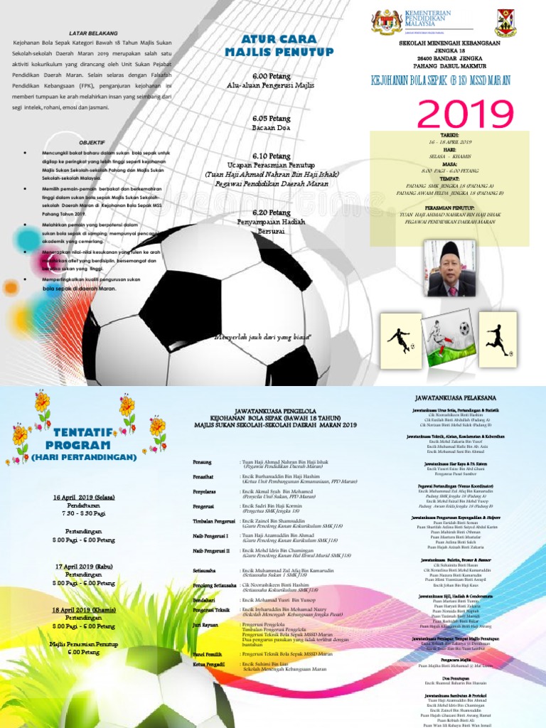 2019 Bola Sepak Brochure | PDF