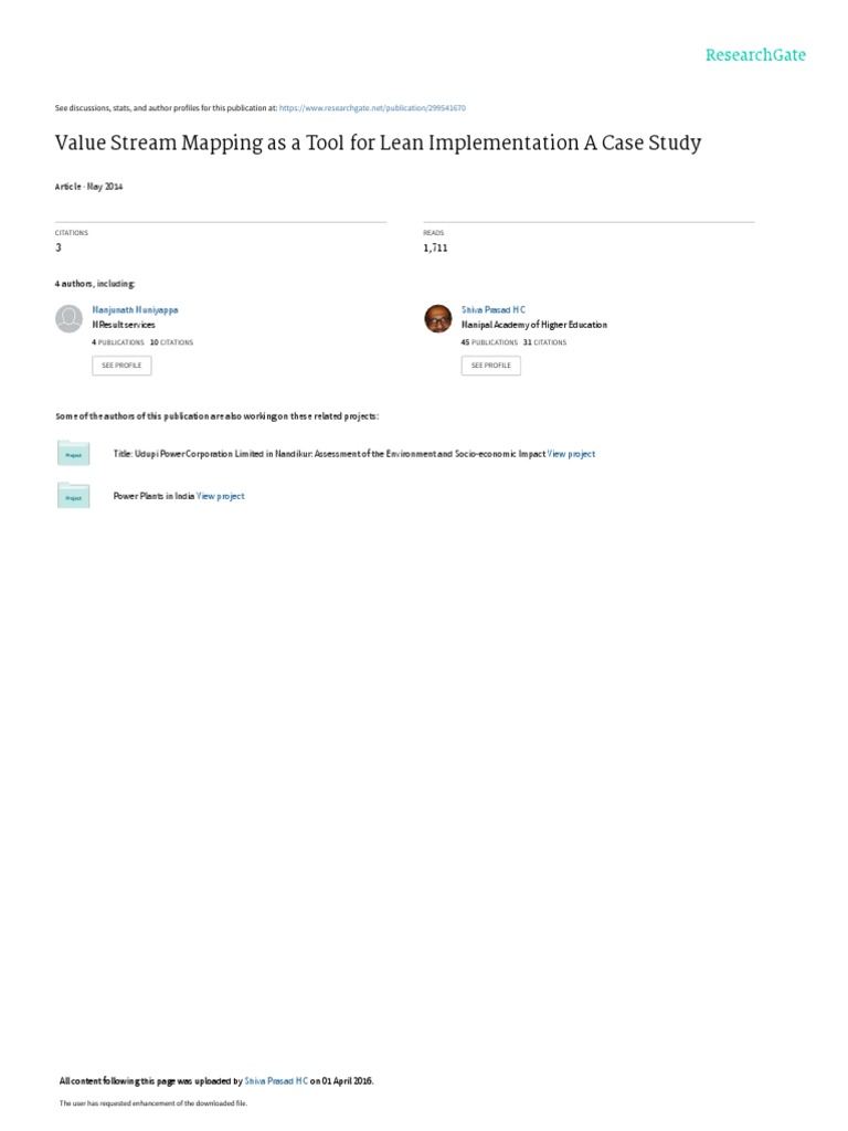 Value Stream Mapping of A Complete Product | PDF | Lean Manufacturing ...