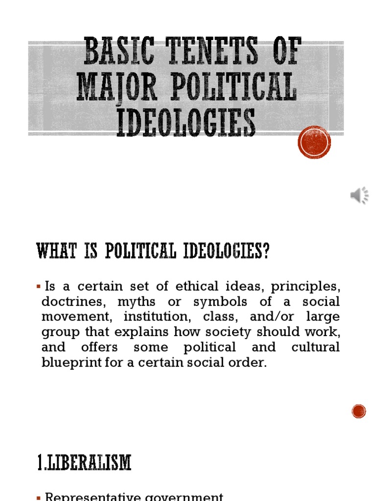 Basic Tenets of Major Political Ideologies | PDF