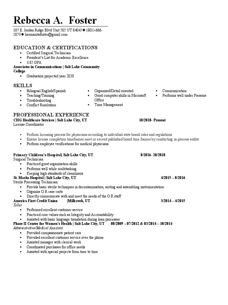 Beckys Resume PDF | PDF | Business | Finance & Money Management