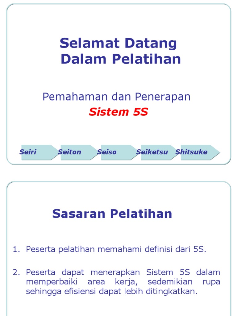 Pemahaman Dan Penerapan Sistem 5s Pdf Pdf