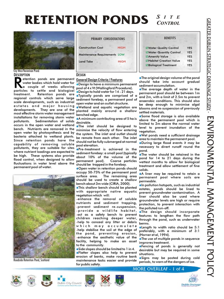 Design Considerations and Best Practices for Effective Retention Ponds ...