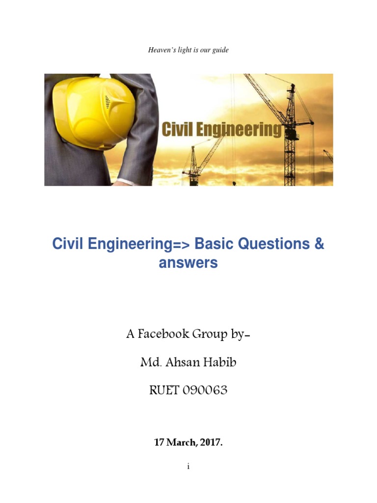 Civil Engineering Basic Questions & Answers: A Facebook Group By-Md ...