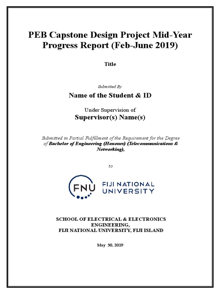 PEB Capstone Project Mid-Year Report | PDF | Engineering | Computing
