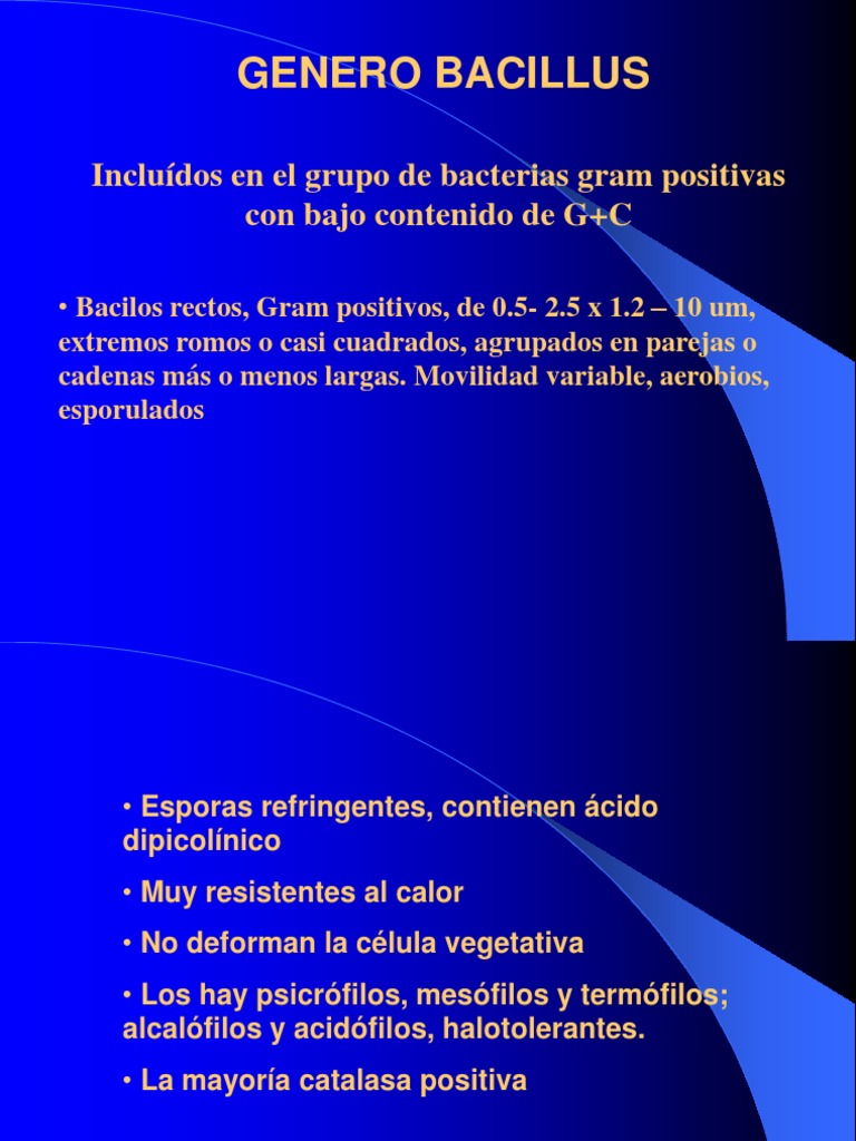 Características del género Bacillus | PDF | Microbiología | Biología