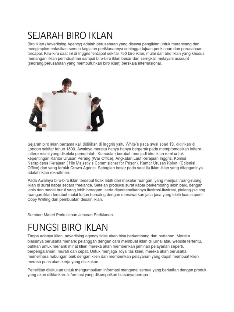 Sejarah Biro Iklan | PDF