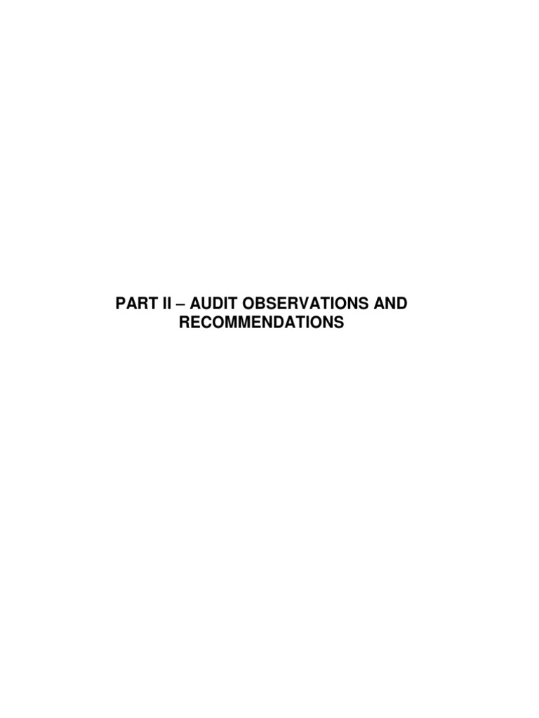 Audit Observations and Recommendations | PDF | Depreciation | Gender