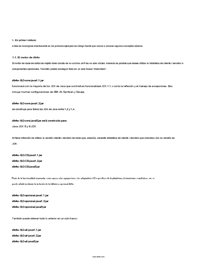 Db4o 8.0 Tutorial | PDF | Eclipse (software) | Java (lenguaje de programación)