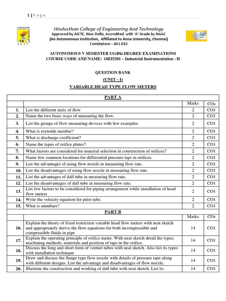 Understanding Variable Head Flow Meters: An Analysis of Key Concepts ...