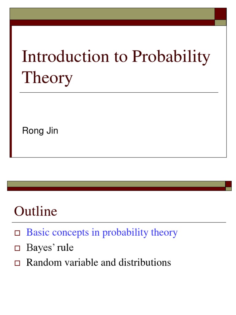Intro Prob | PDF | Probability Theory | Random Variable