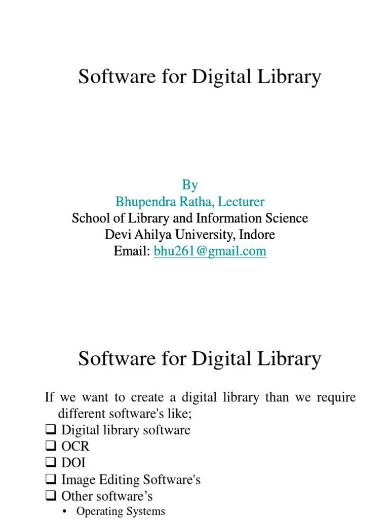 Digital Library Software | PDF | Optical Character Recognition | Digital Object Identifier