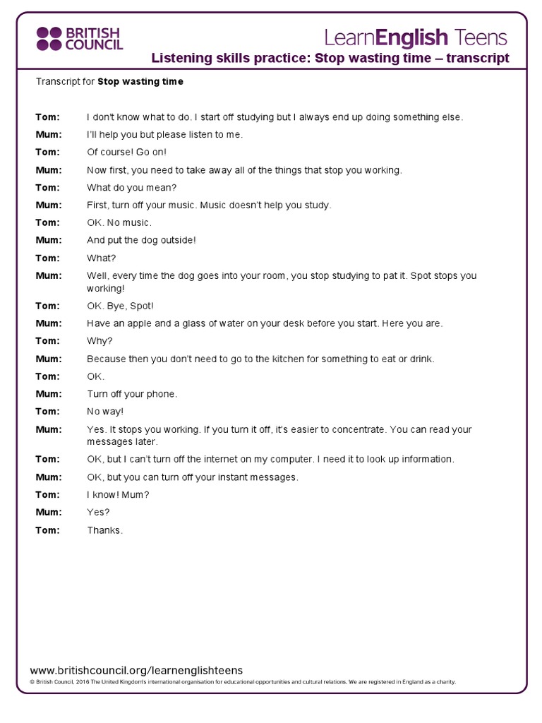 Improve Study Focus: Tips Transcript | PDF