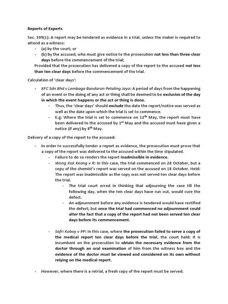 Expert Report Admissibility in Trials | PDF | Prosecutor | Witness
