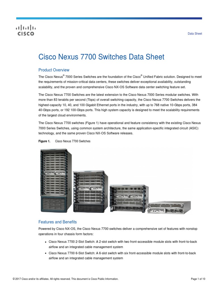 Cisco Nexus 7700 Switches Data Sheet | PDF | Computer Engineering ...