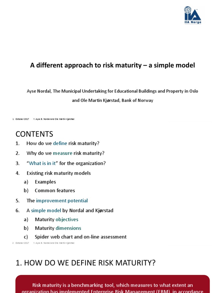 An ERM Maturity Model | PDF | Enterprise Risk Management | Risk Management