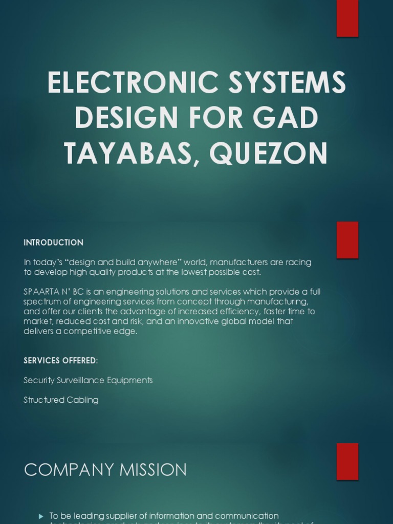 Electronic Systems Design For Gad Tayabas, Quezon | PDF | Computers ...