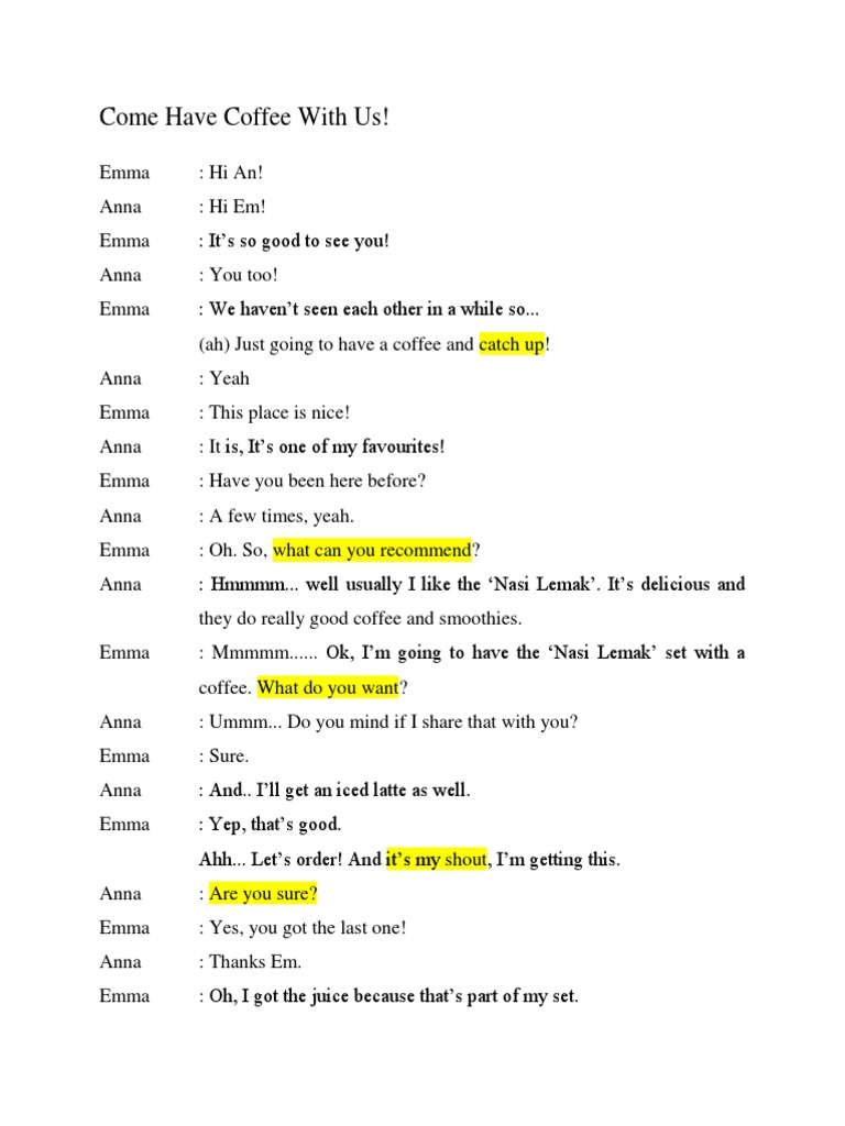 Come Have Coffee With Us | PDF | Beverages | Leisure