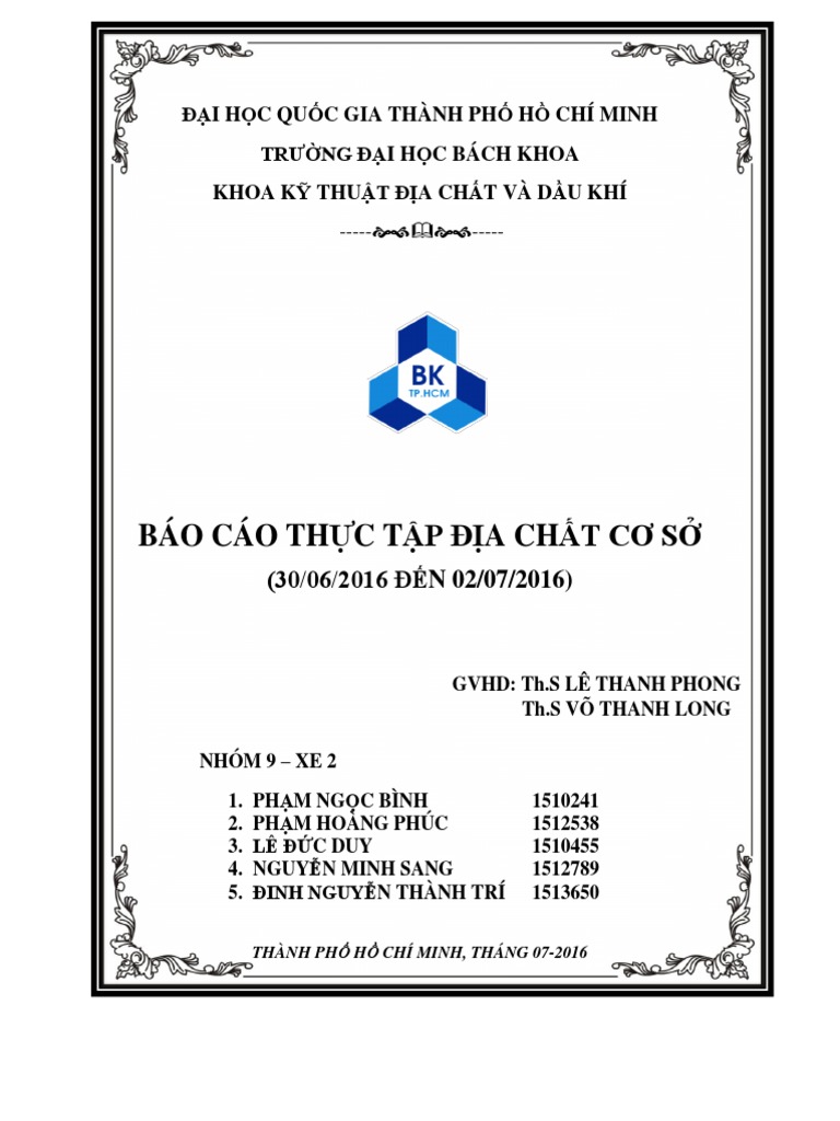 (123doc) Bao Cao Thuc Tap Dia Chat Co So | PDF