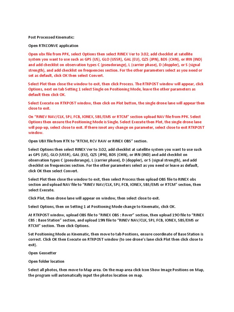 Post Processed Kinematic | PDF | Global Positioning System | Microsoft ...