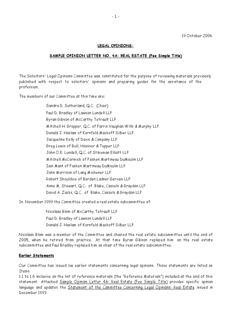 Legal Opinion Sample | PDF | Mortgage Law | Bankruptcy