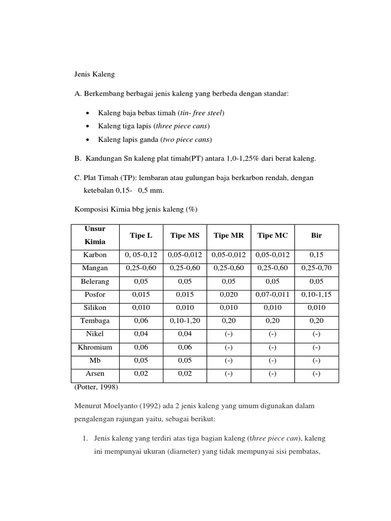 Jenis Kaleng | PDF