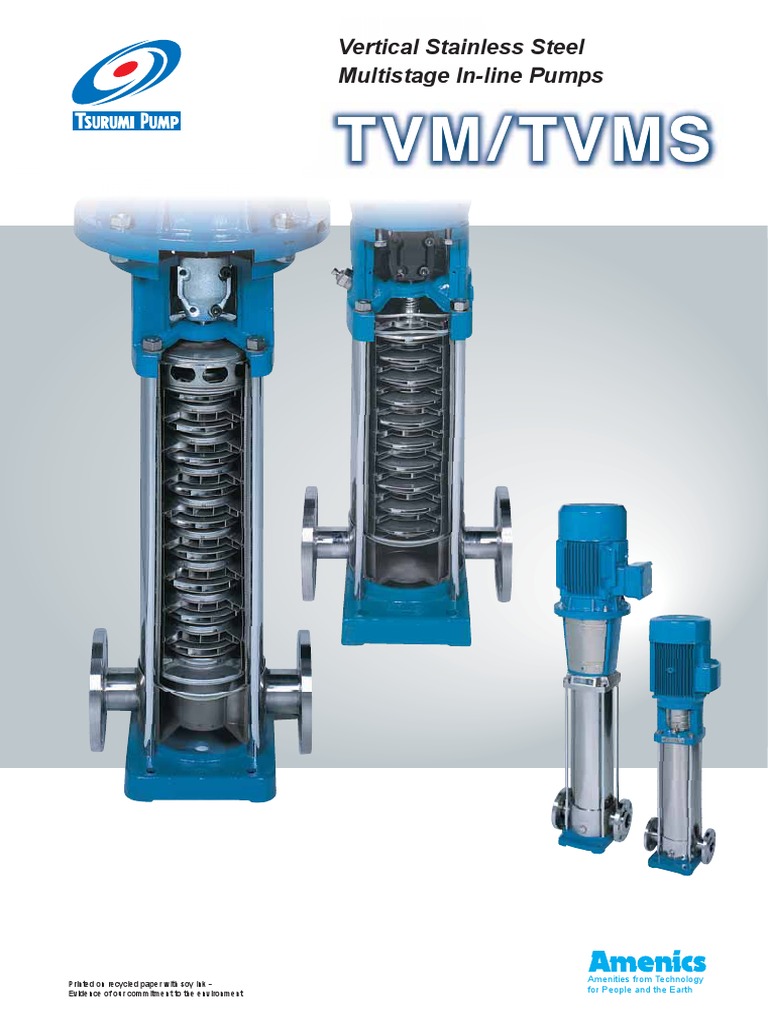 Tsurumi Vertical Multistage Pump PDF | PDF | Cast Iron | Pump