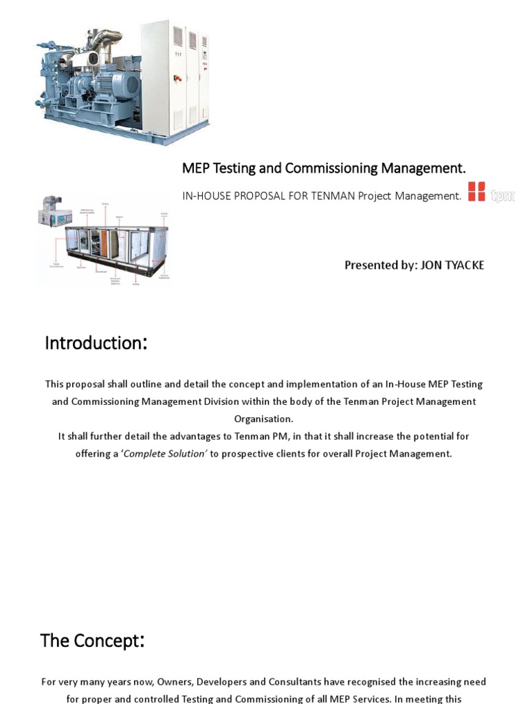 MEP Testing and Commissioning Proposal | PDF | Project Management ...