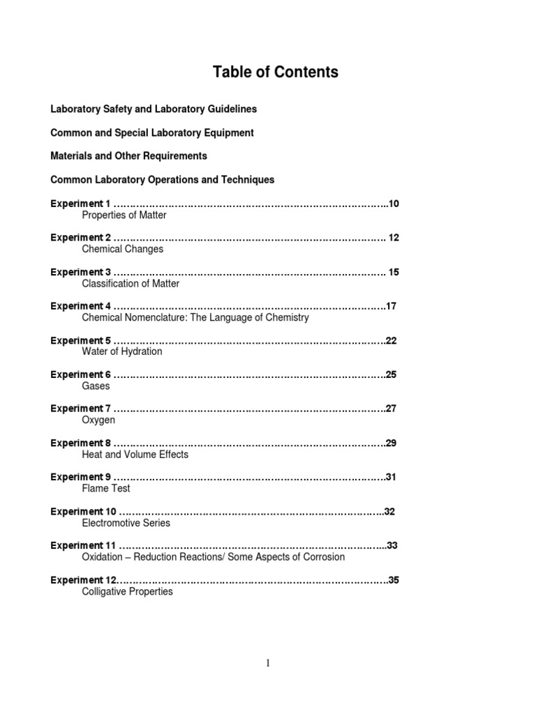 Chem Lab Manual | PDF | Filtration | Precipitation (Chemistry)