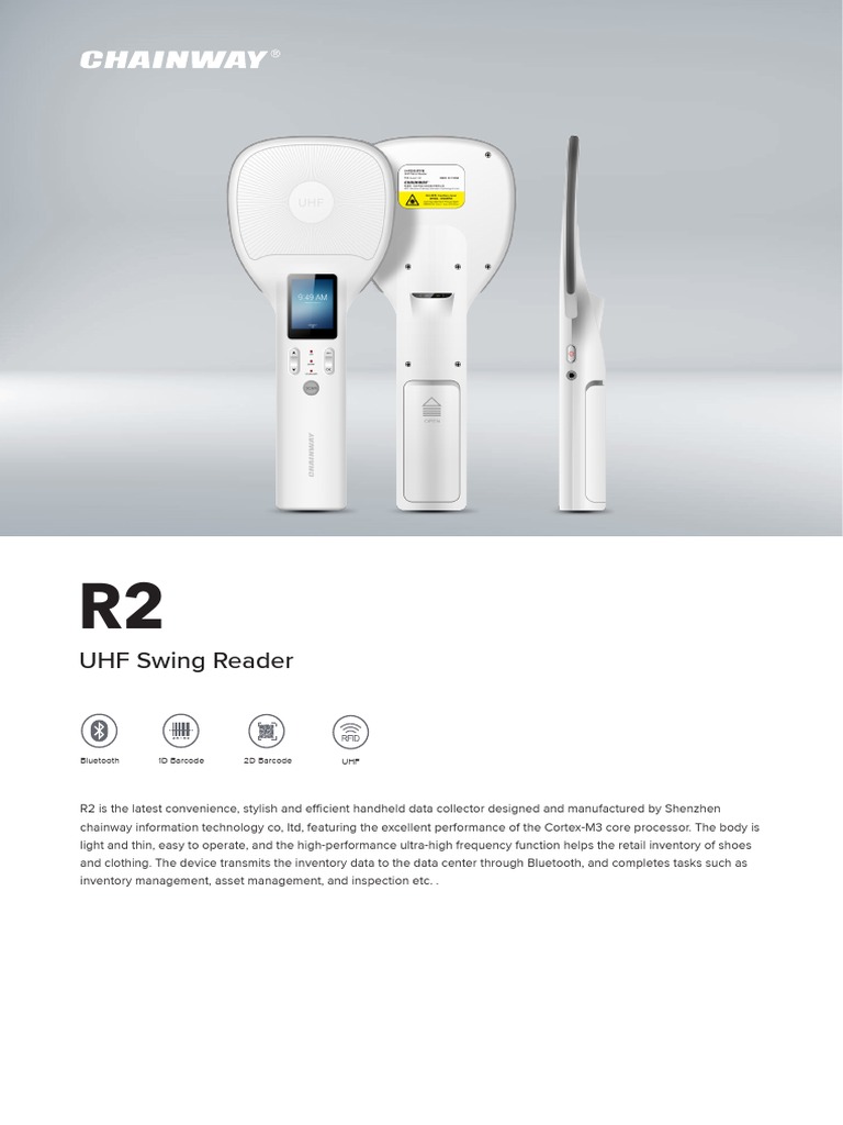 R2 RFID Swing Reader | PDF | Barcode | Radio Frequency Identification