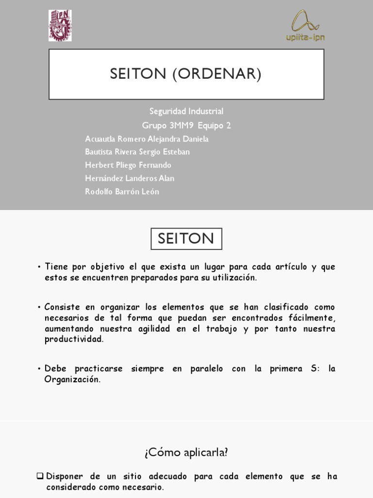 Beneficios de SEITON en Seguridad Industrial | PDF | Informática