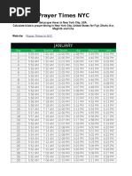 Yearly Prayer Times 2025 - IslamicFinder | PDF | Sharia | Prayer