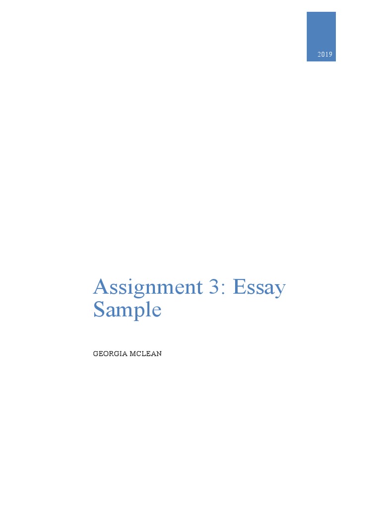 Georgia Mclean Essay Sample | PDF | Citation | Apa Style