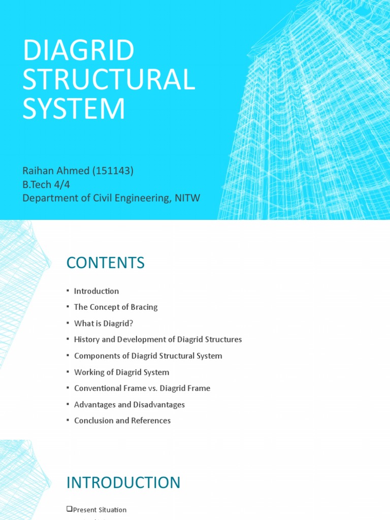 Diagrid Structural System | PDF | Beam (Structure) | Mechanical Engineering