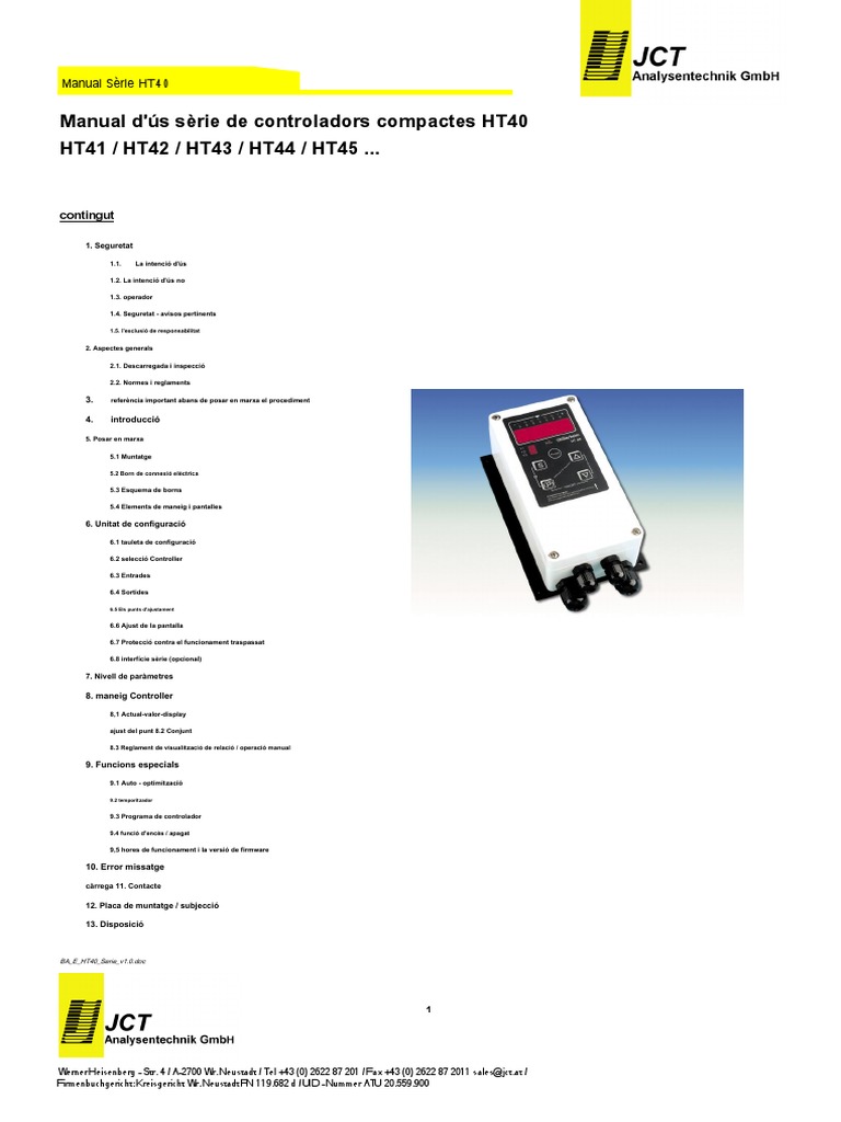 Manual Serie Ht40 | PDF