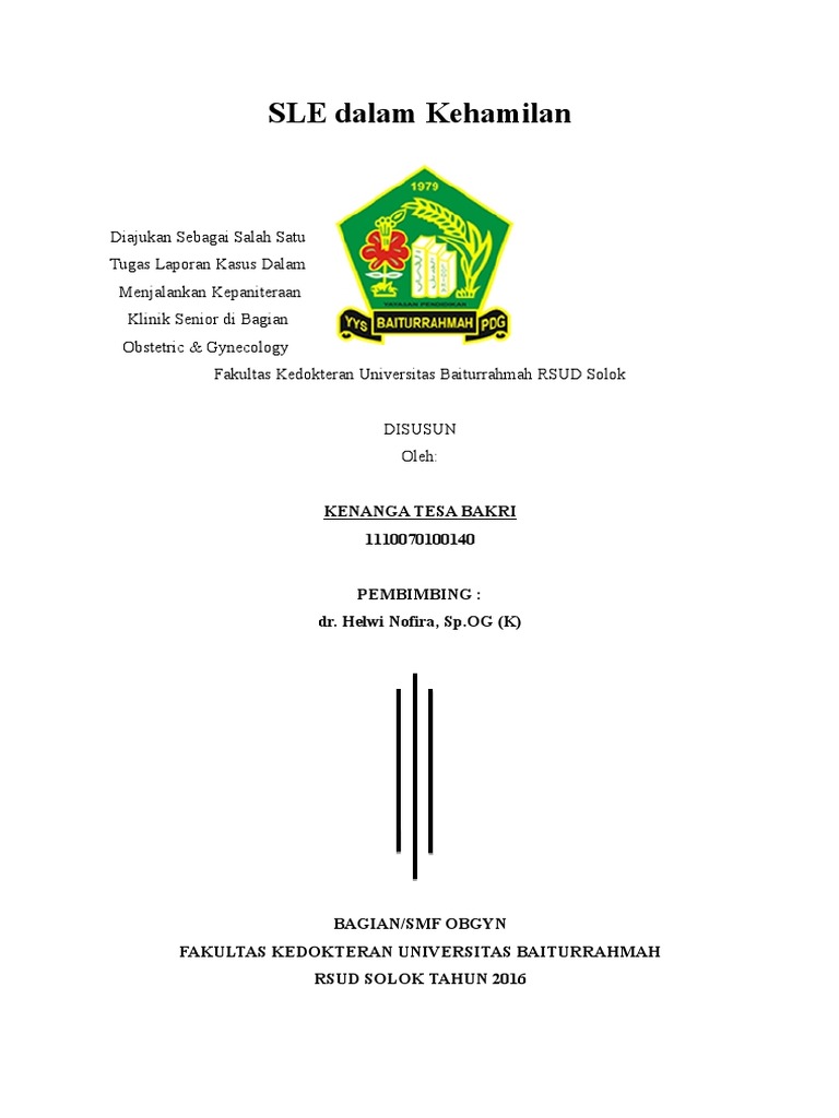 SLE dan Kehamilan: Laporan Kasus OBGYN | PDF | Sains & Matematika