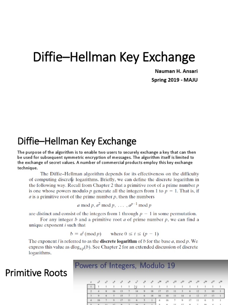 Diffie-Hellman Key Exchange Explained | PDF
