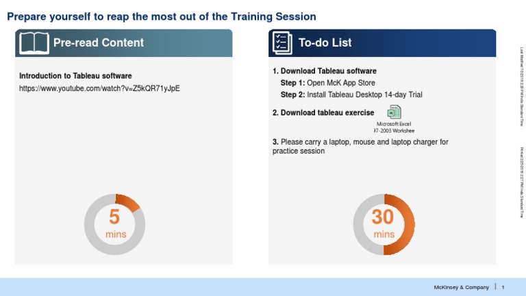 Tableau Training Session Preparation Guide | PDF | Technology & Engineering