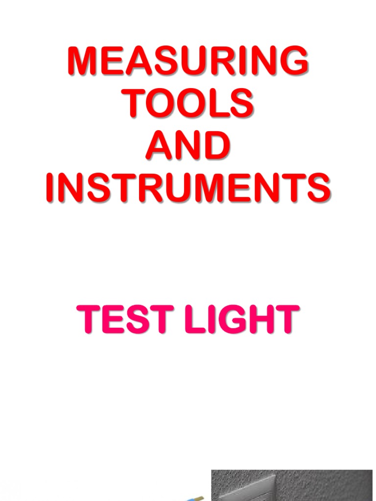 Measuring Tools and Instruments in EIM | PDF | Electrical Phenomena ...